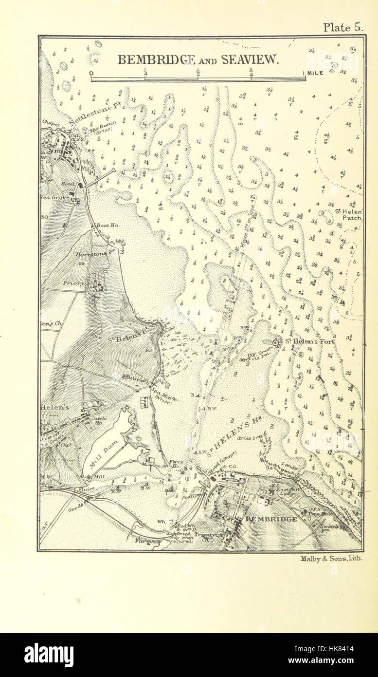 An illustration from 'The Solent Chart Book,' featuring detailed ...