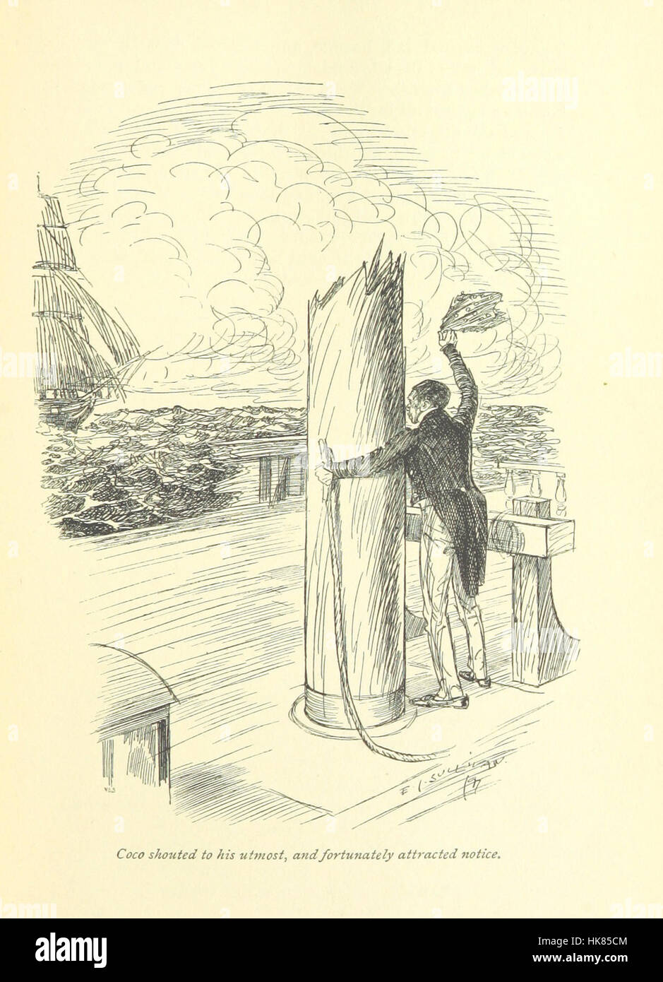 Image of a page from 'The Pirate and the Three Cutters', a naval ...