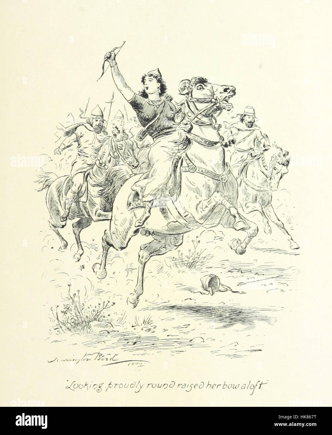 An illustration from 'The Works of G. J. Whyte-Melville', featuring one ...