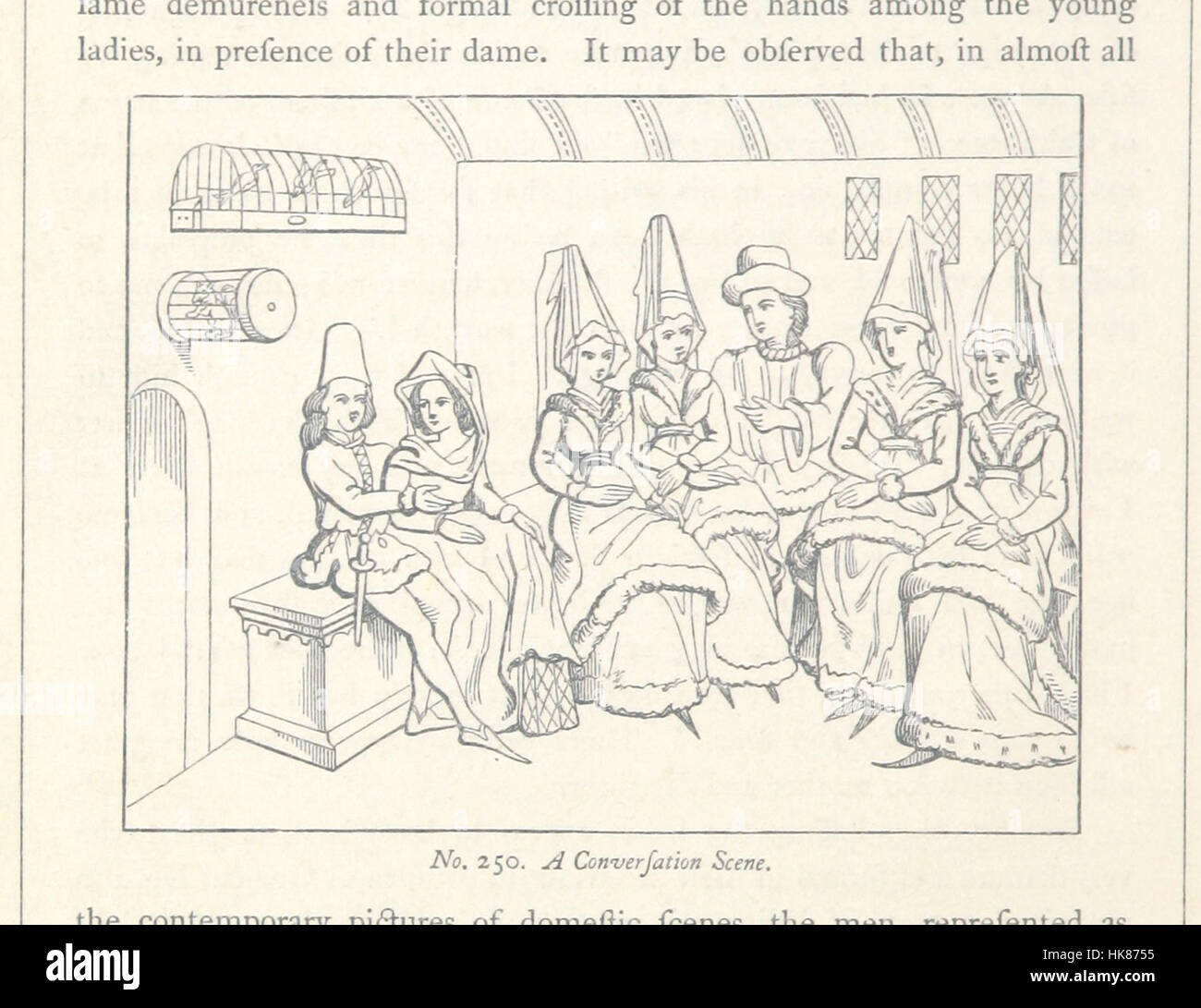 Illustration from 'A History of Domestic Manners', showing domestic ...