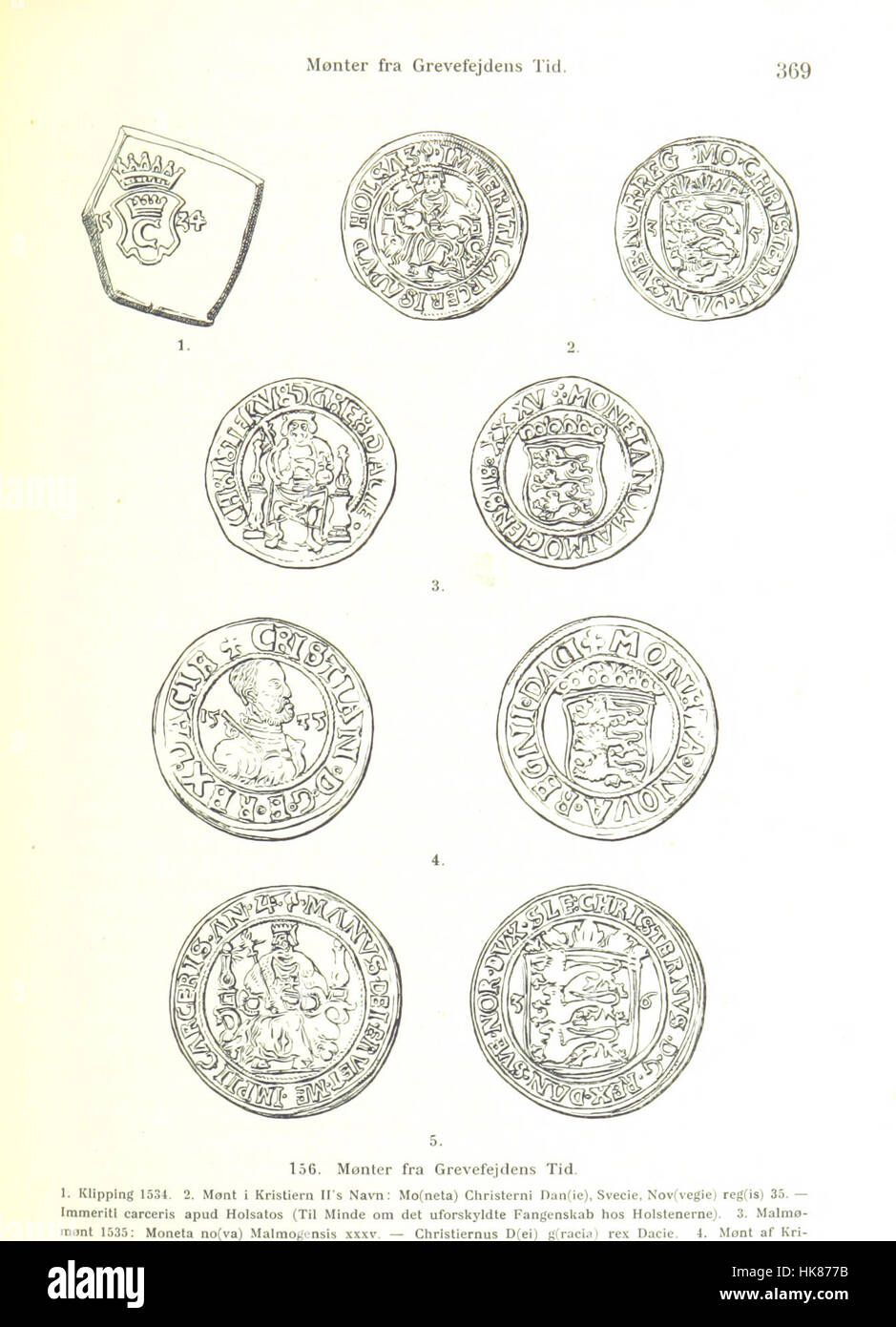 A page from 'Danmarks Riges Historie', an illustrated history of ...