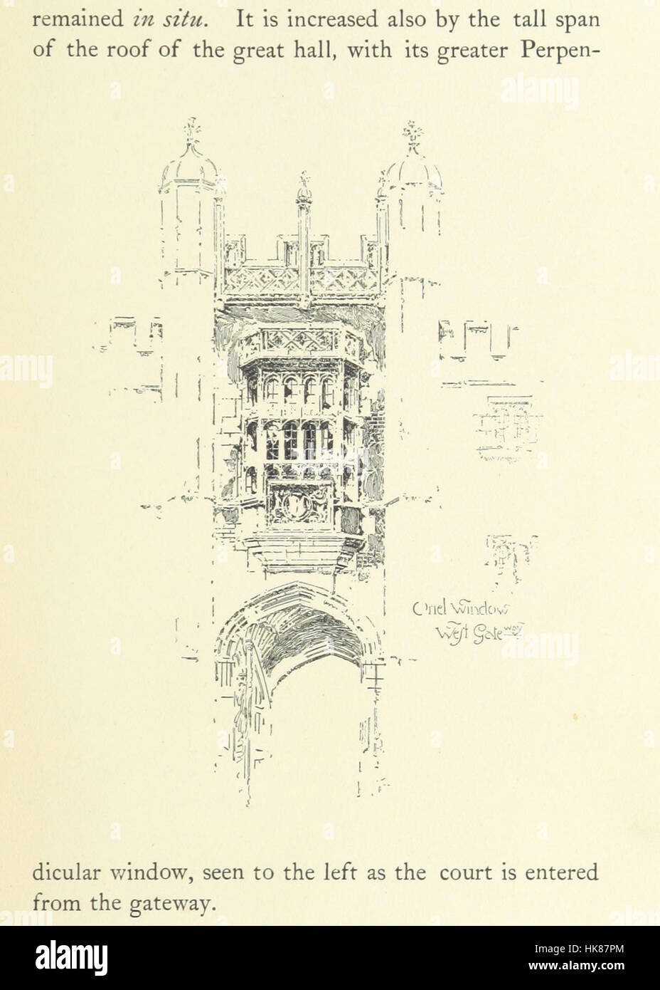 Illustration from 'Hampton Court' showing the architectural details and ...