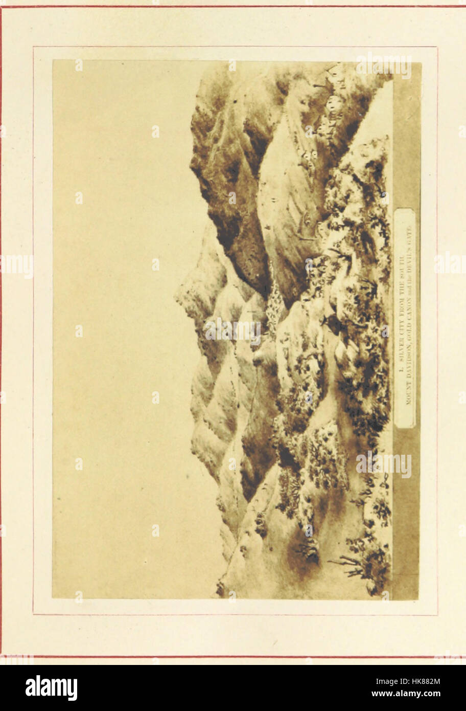An illustration from 'Sketches of the Washoe Mining Region', showing ...