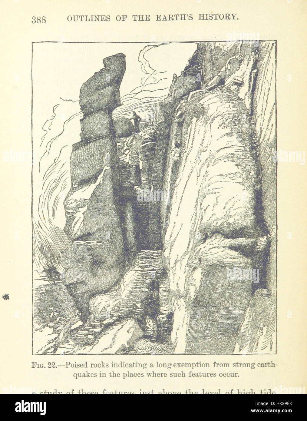 An image from 'Outlines of the Earth's History,' showing an illustrated ...