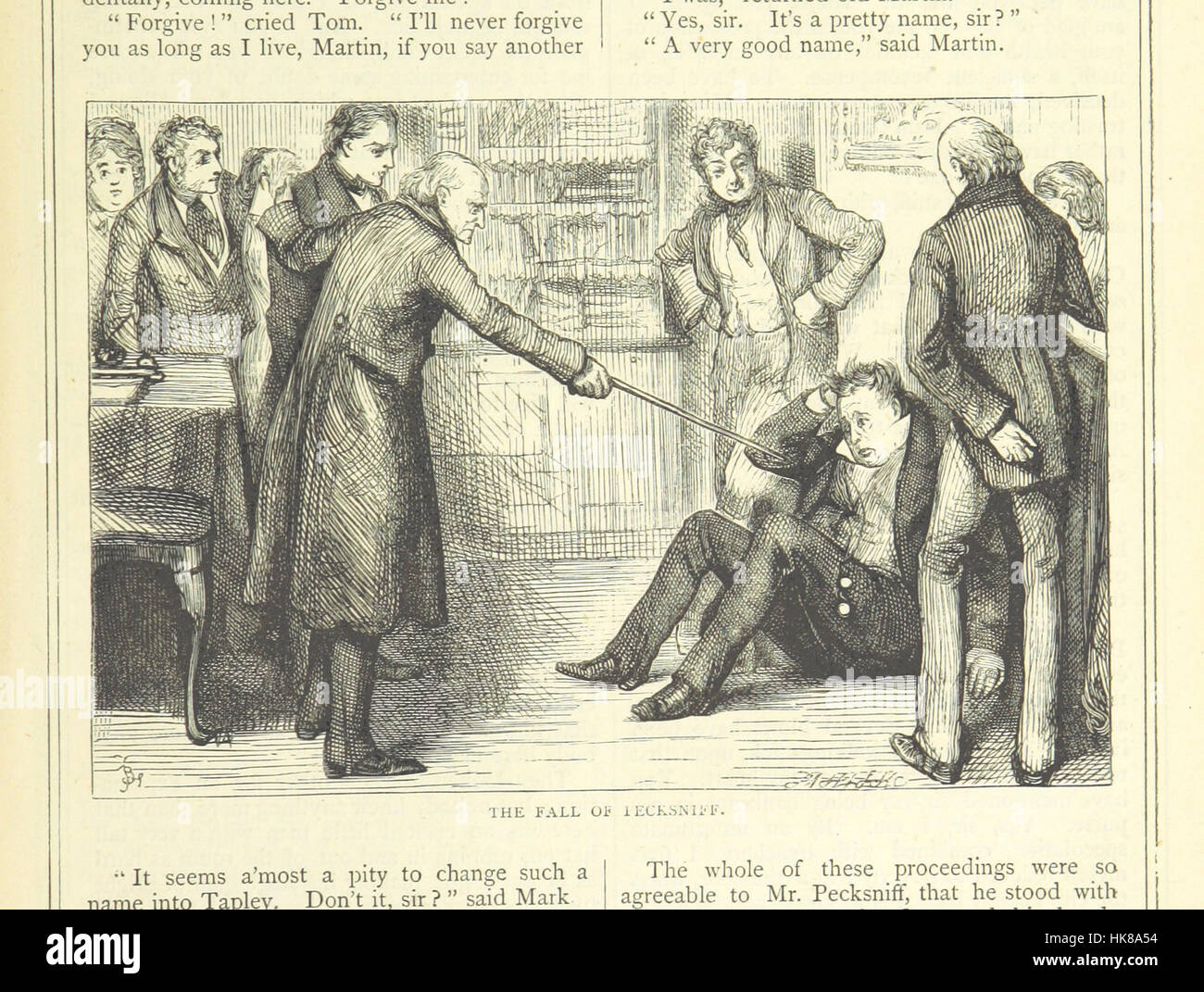An illustration from 'The Works of Charles Dickens,' showing an ...