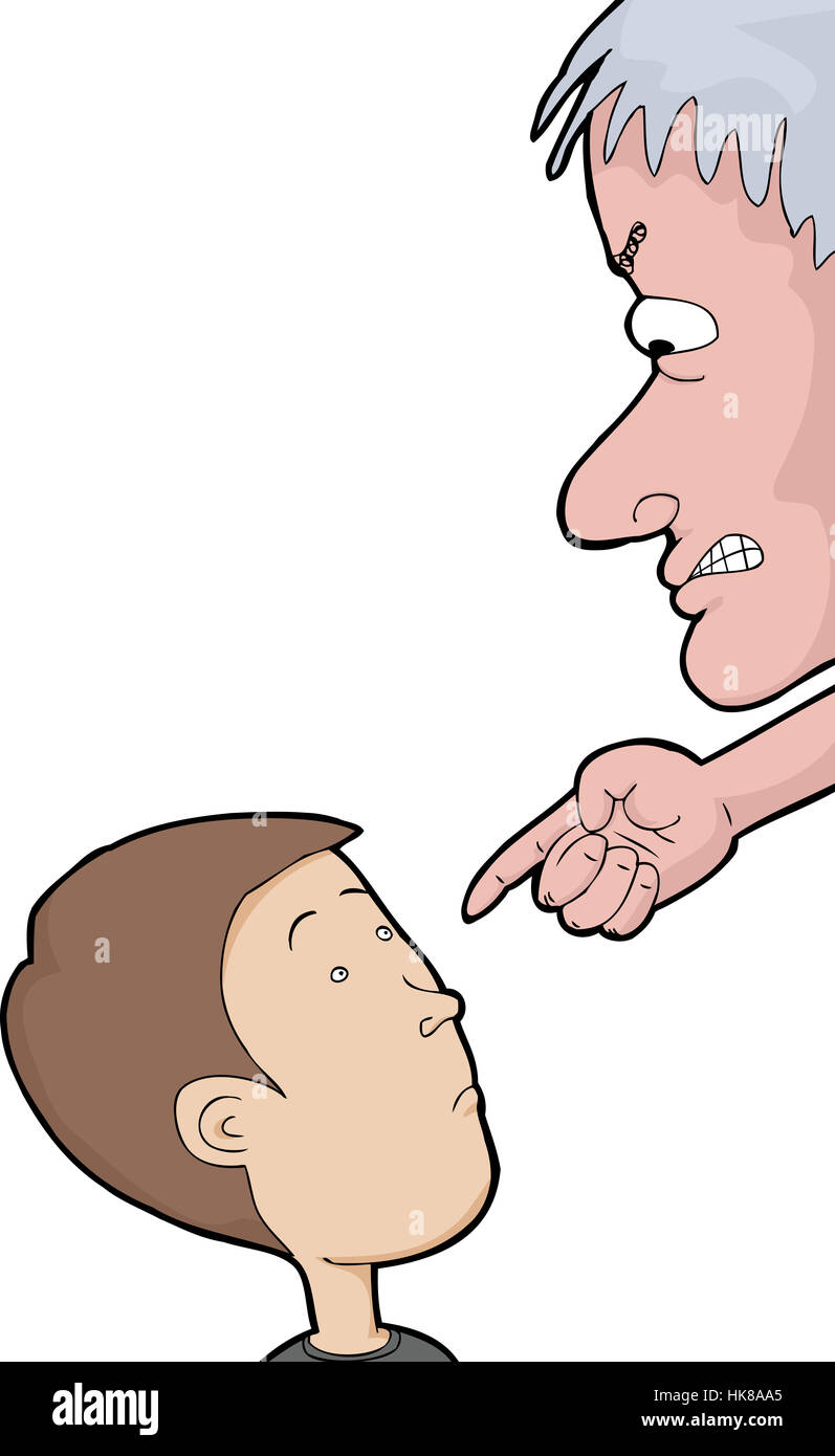 Cartoon illustration grumpy old man hi-res stock photography and images ...
