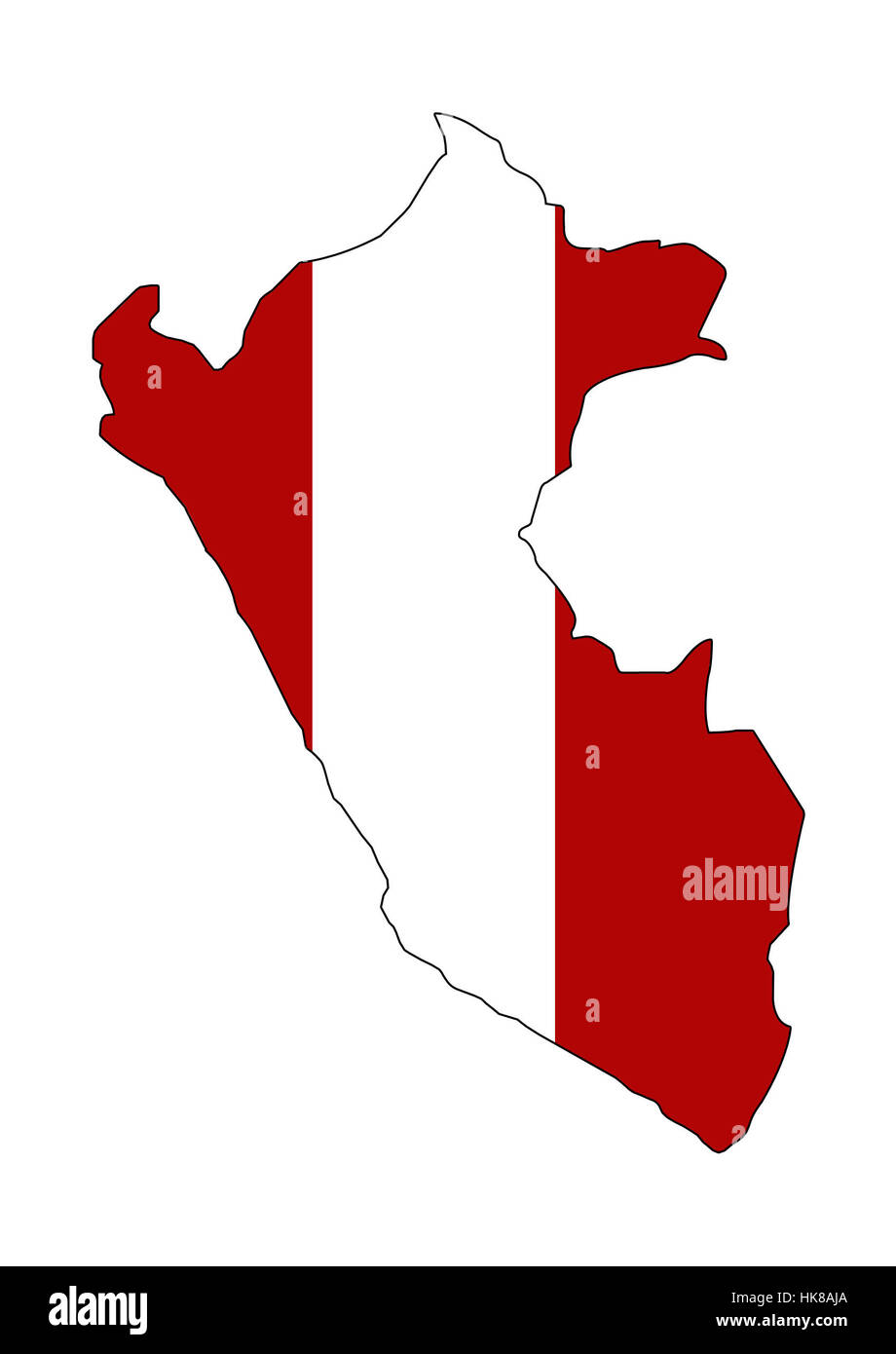 Peru map outline hi-res stock photography and images - Alamy