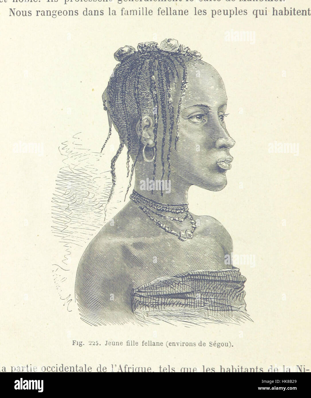 Illustration from 'Les Races Humaines,' a work about human races ...