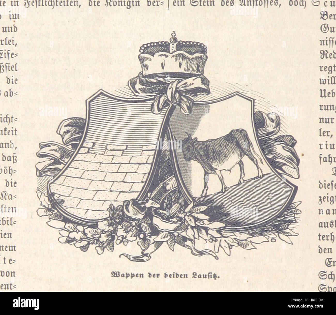 An illustration from 'Geschichte Oesterreichs,' depicting key events ...