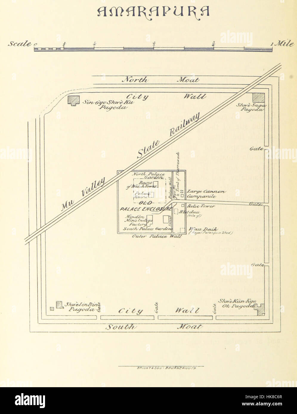 An image from 'Wanderings in Burma', featuring illustrations and maps ...