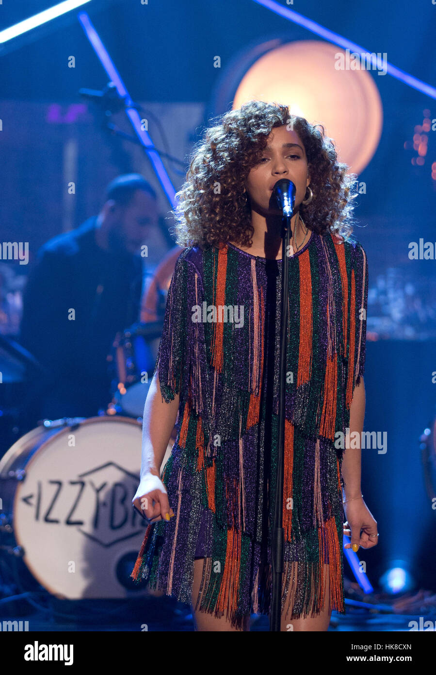Izzy Bizu performs during filming of the Graham Norton Show at The ...
