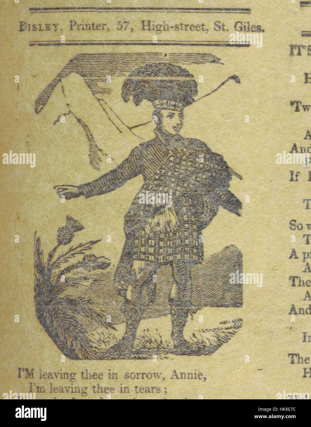 An illustration from 'A Collection of Ballads', a compilation of ...