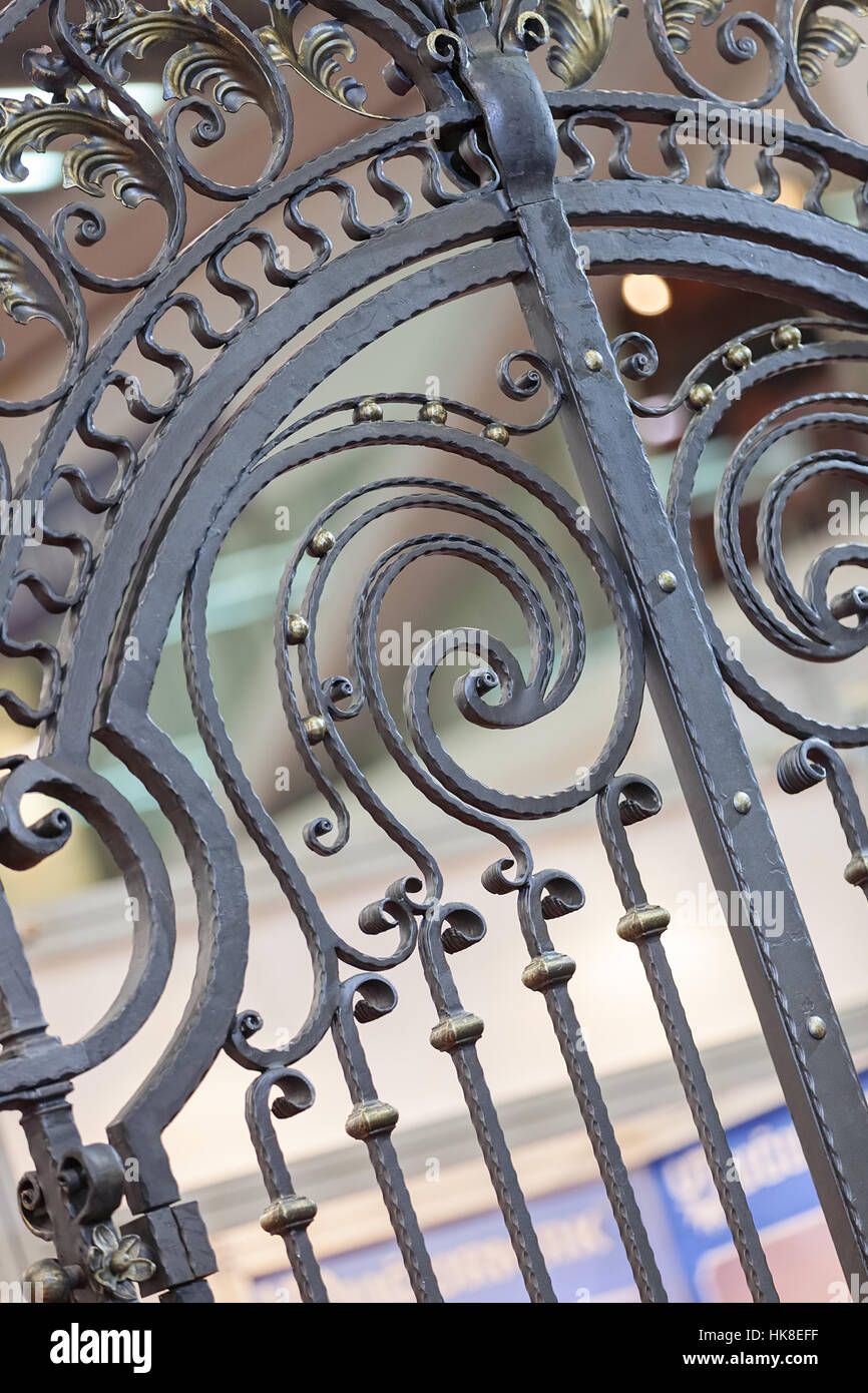 decorations made of wrought iron, note shallow depth of field Stock ...