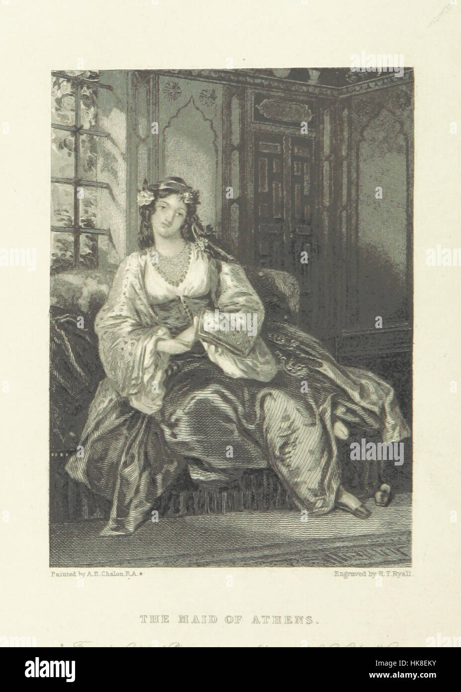 Illustration from the 'Poetical Works of Lord Byron', depicting a scene ...