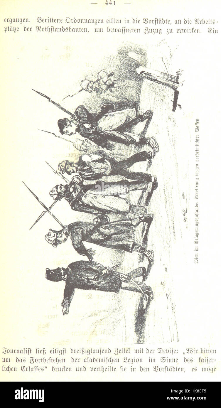 Image from 'Geschichte der Wiener Revolution' depicting key events ...