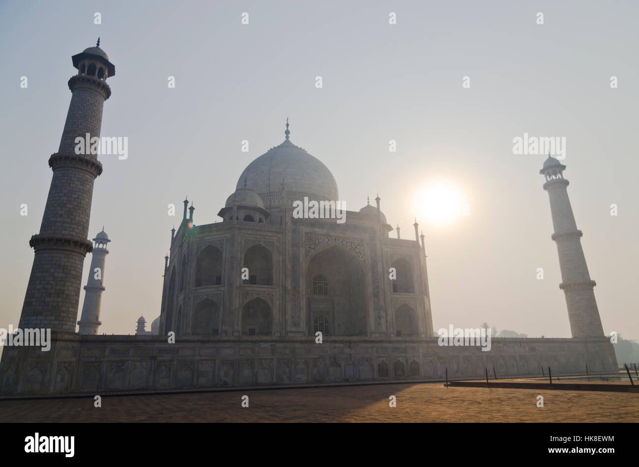 The Taj Mahal, the most beautiful building of the world, with the ...