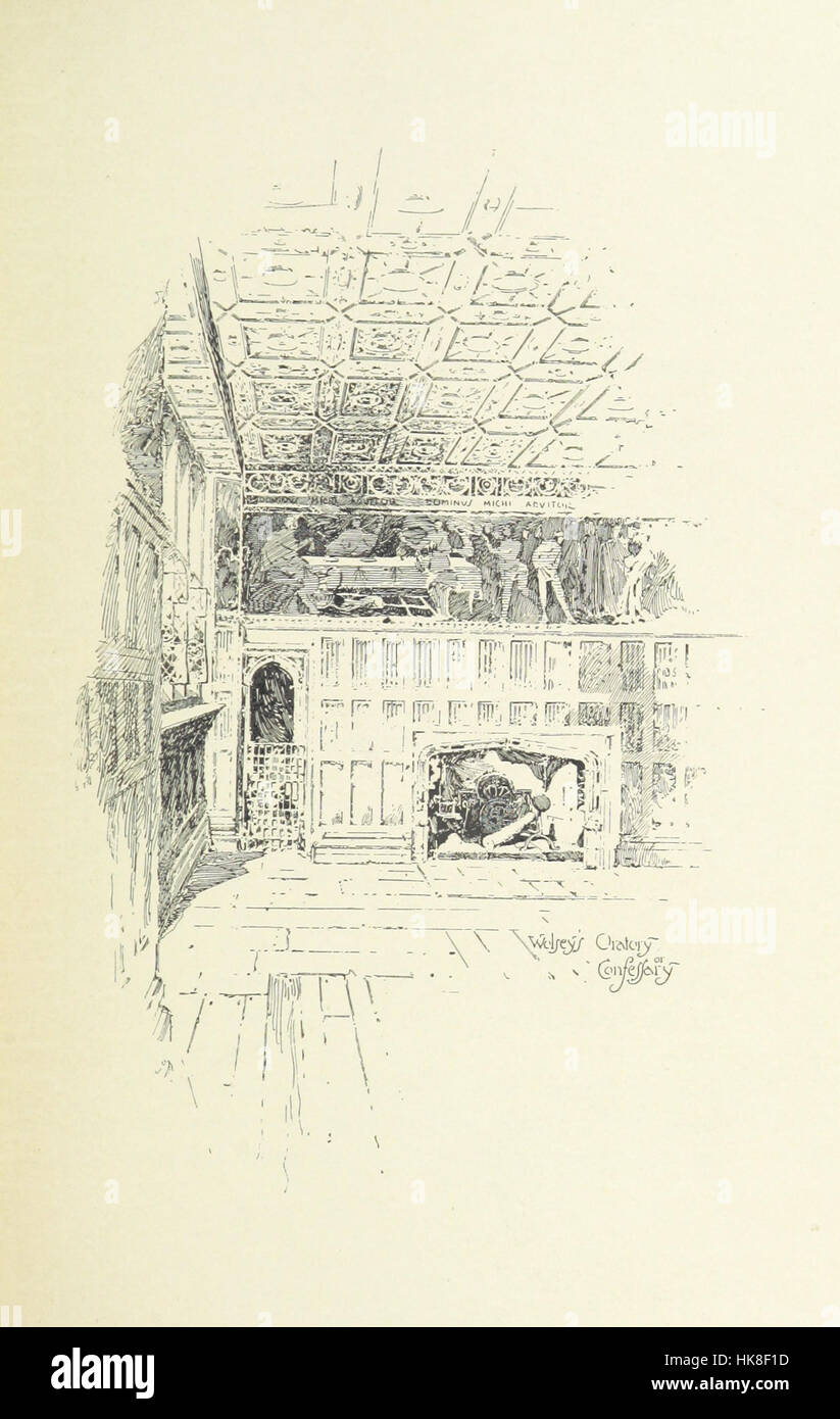 Illustration from 'Hampton Court' featuring architectural details and ...