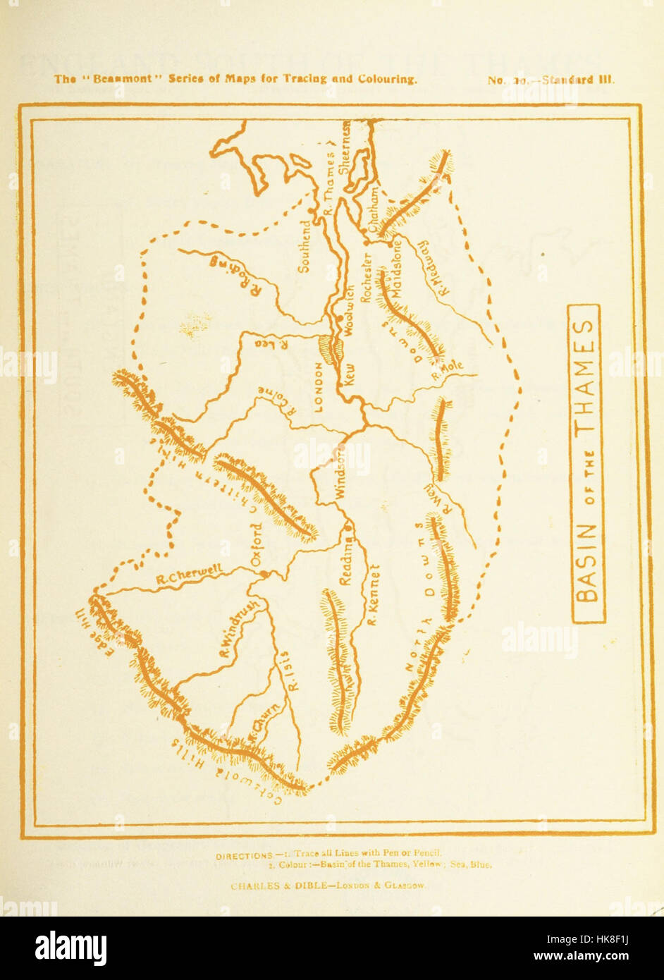 Vintage london map colour hi-res stock photography and images - Alamy