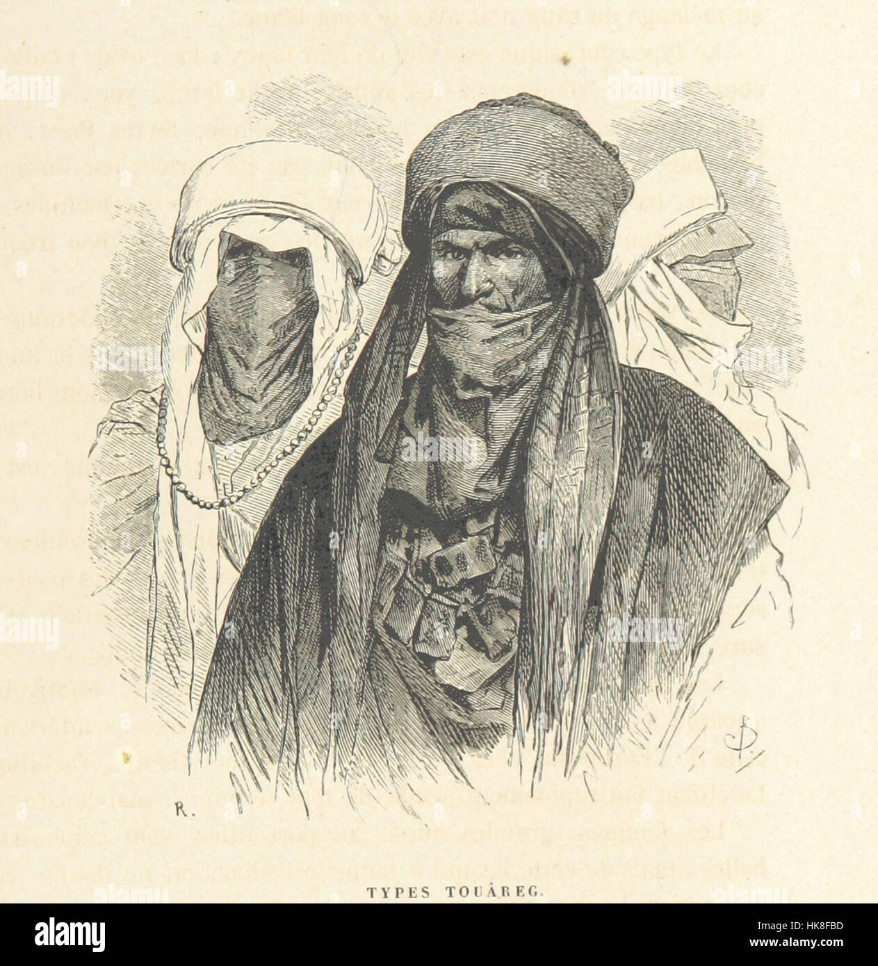 An illustration from 'Exploration du Sahara' depicting the Tuareg ...