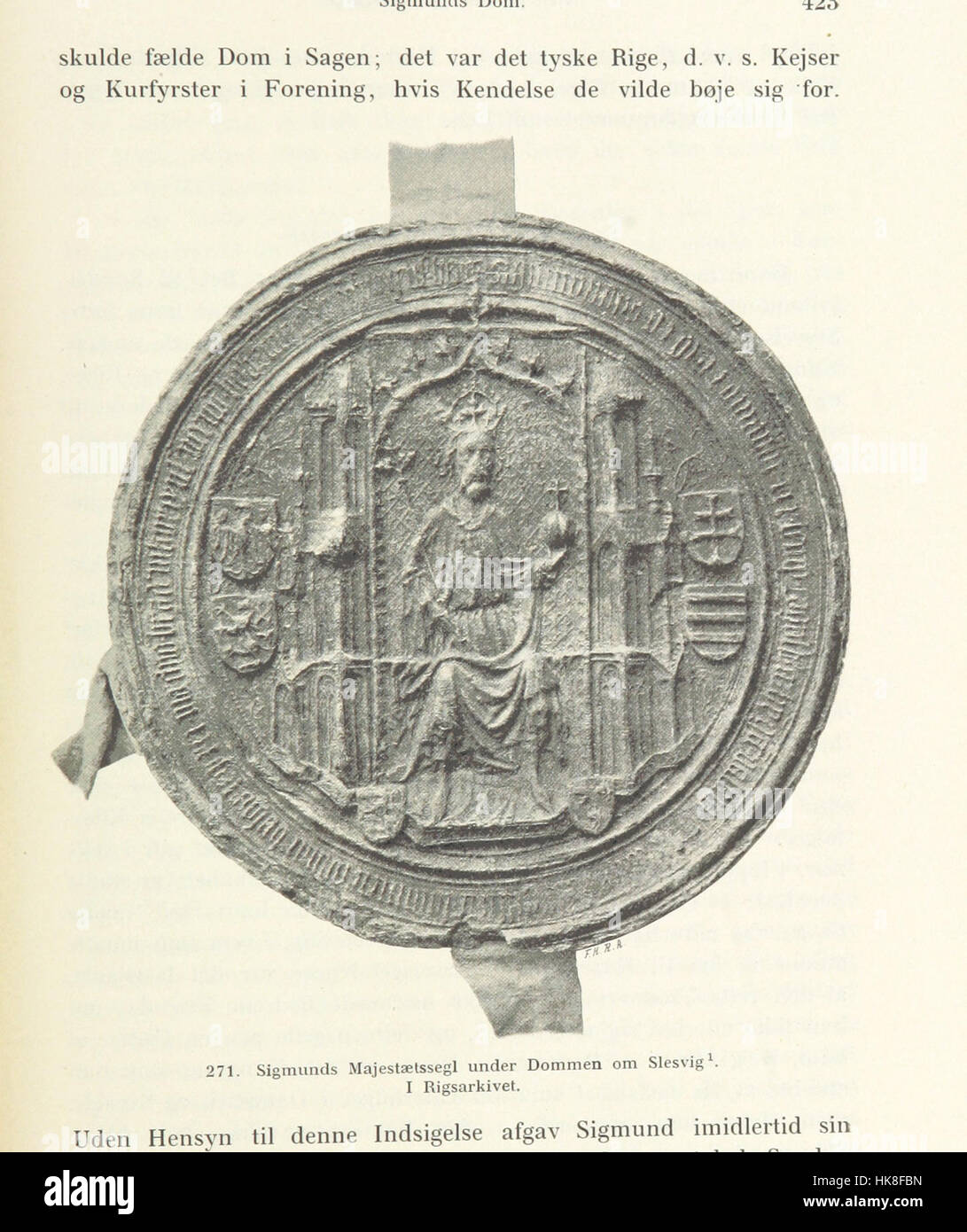 Illustration from 'Danmarks Riges Historie,' depicting a scene related to Denmark's history ...