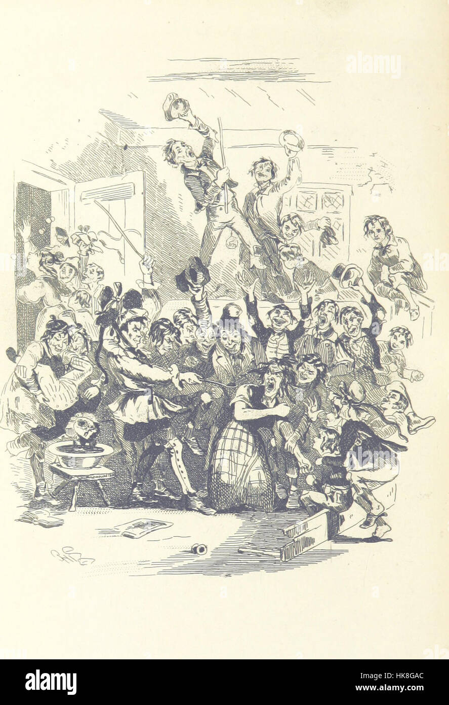 An illustration from the 'Works of Charles Dickens,' showing a scene ...