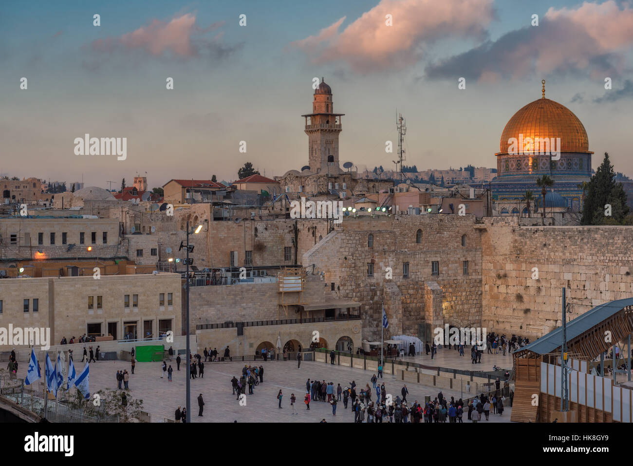 Jerusalem Old City at sunset, Israel Stock Photo - Alamy