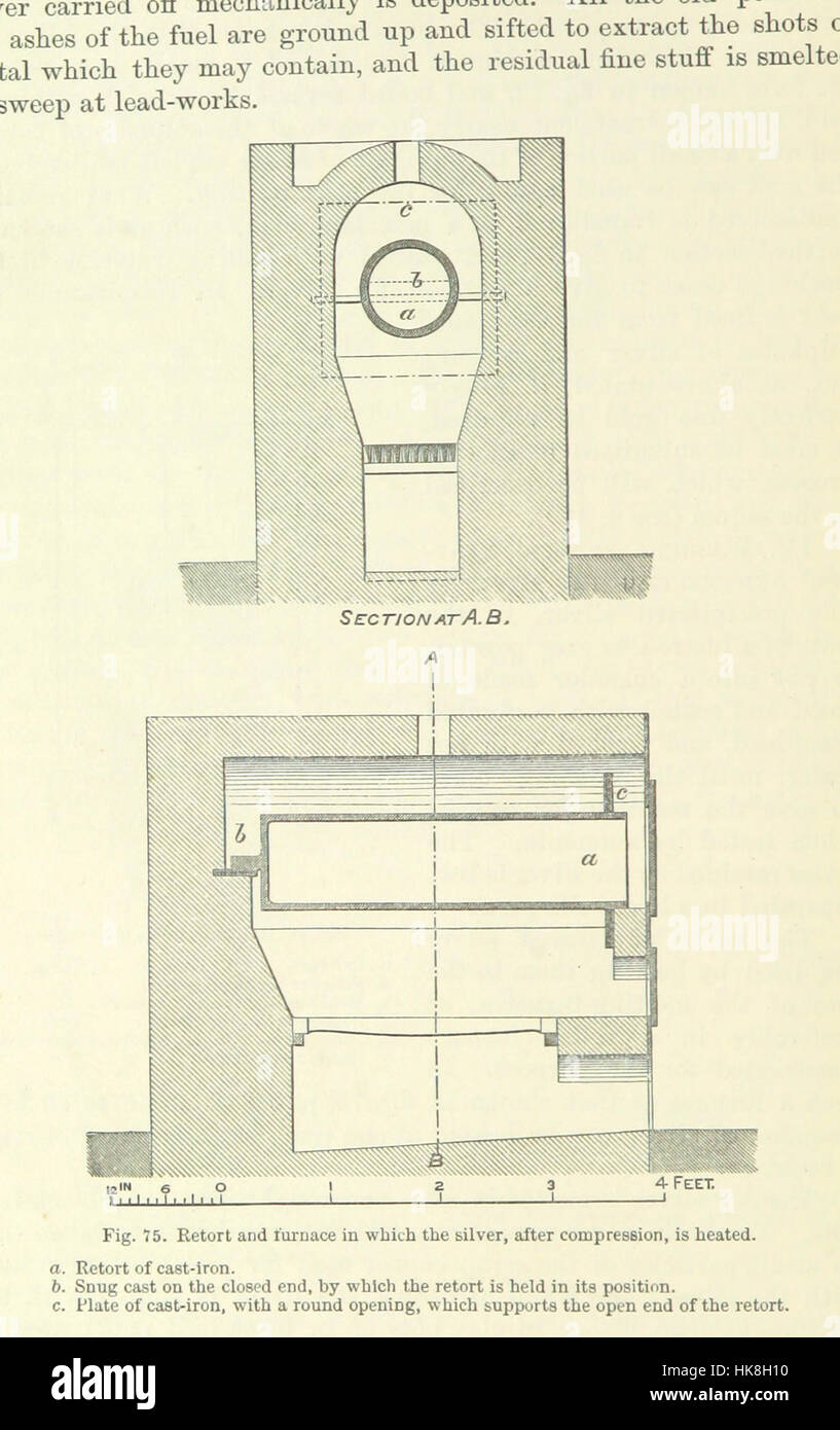 Illustration from 'Metallurgy', showing the processes of extracting and ...