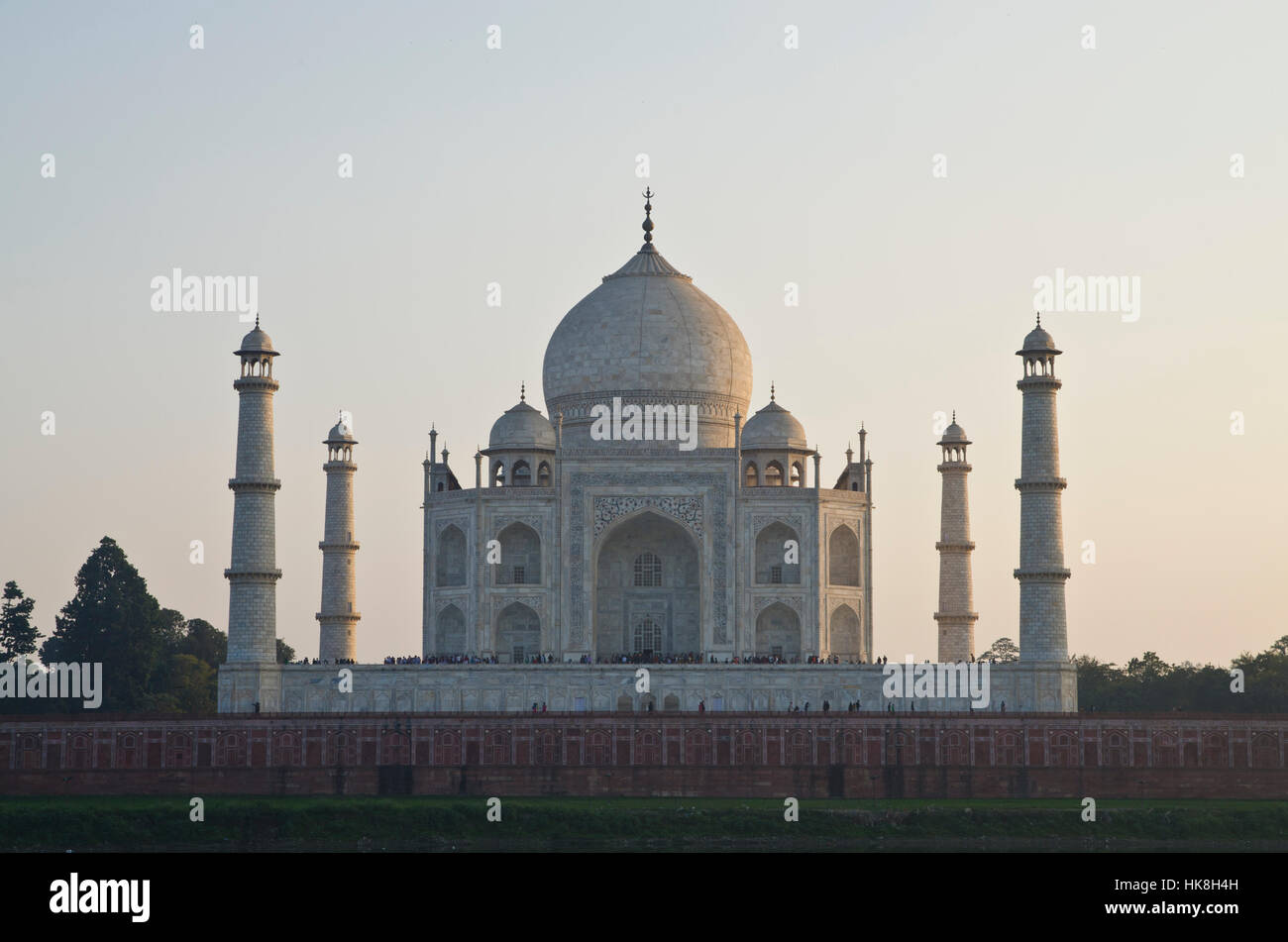 The Taj Mahal, the most beautiful building of the world, seen from ...