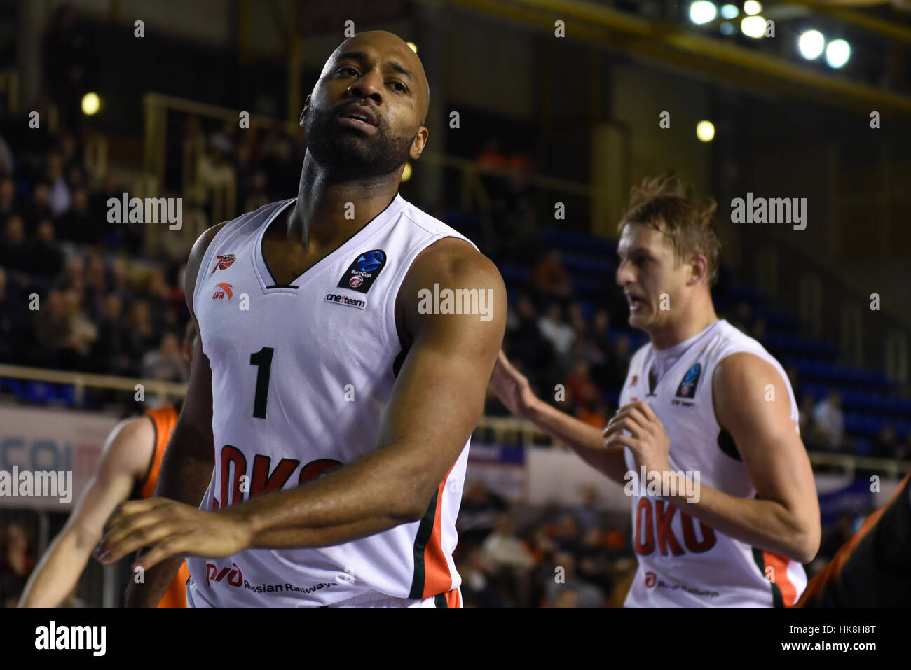 Fuenlabrada, Spain. 25th Jan, 2017. Lokomotiv Kuban's Mardy Collins ...