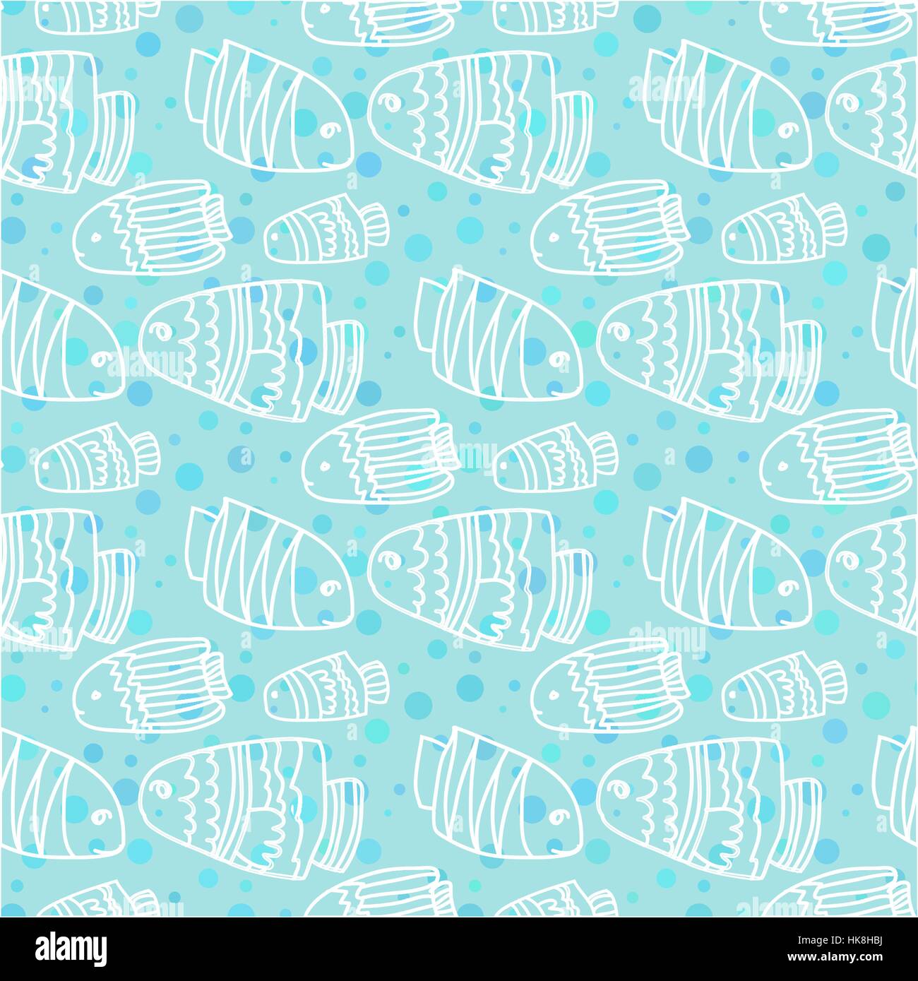 Seamless fish pattern. Marine life vector illustration Stock Vector ...