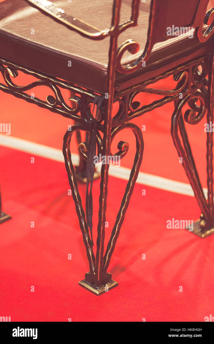 decorations made of wrought iron, note shallow depth of field Stock ...