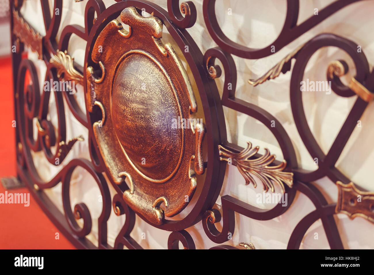 decorations made of wrought iron, note shallow depth of field Stock ...