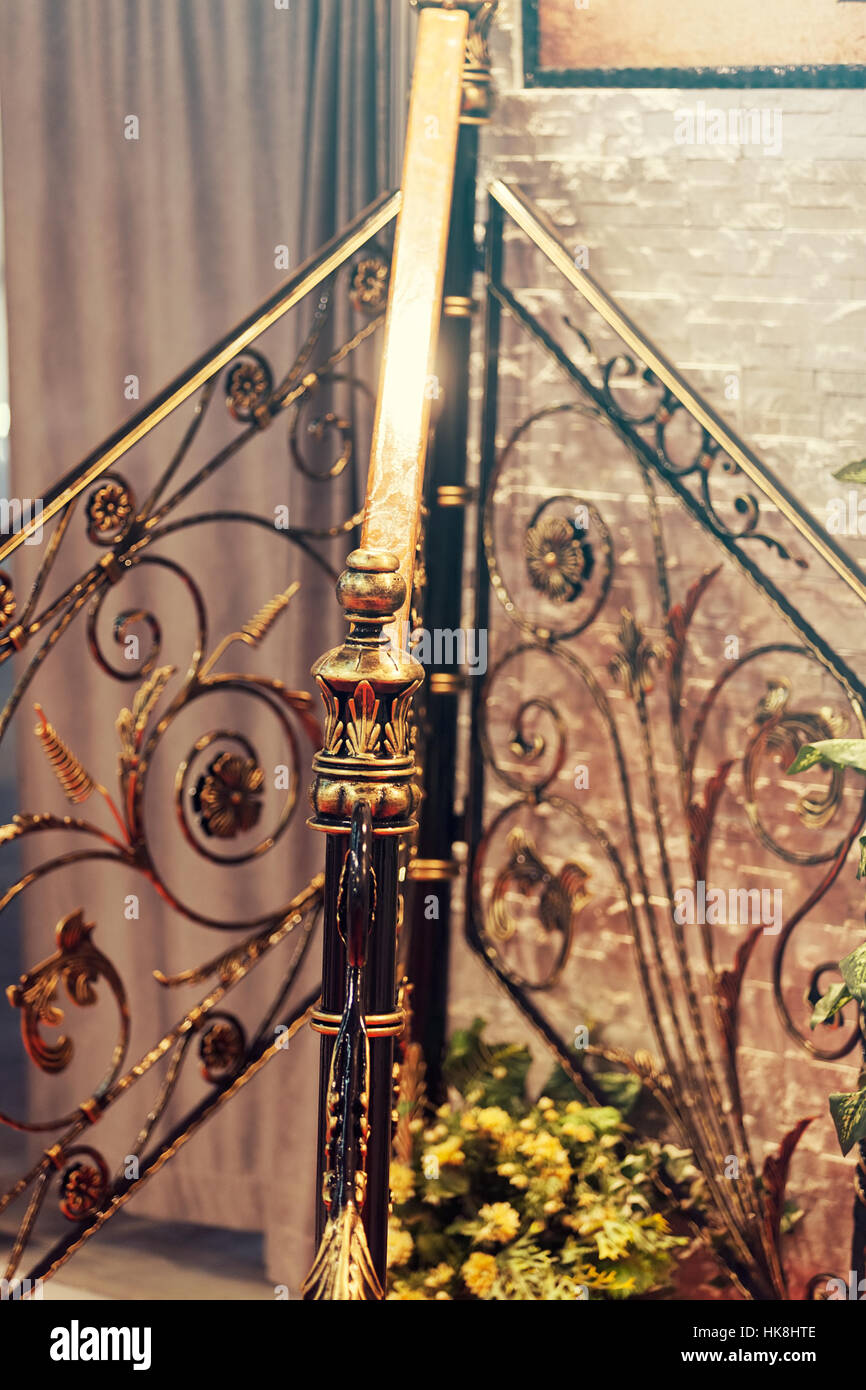 decorations made of wrought iron, note shallow depth of field Stock ...