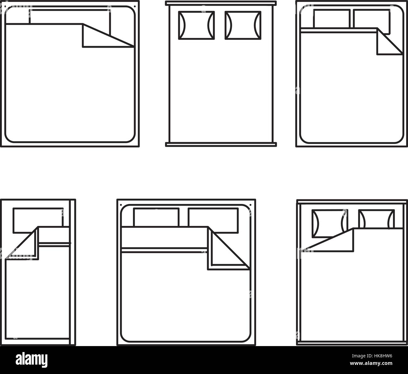Beds on white background. Vector illustration Stock Vector Image & Art ...