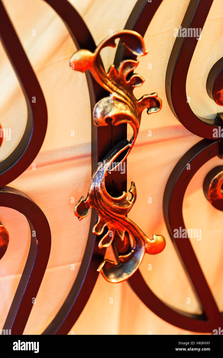 decorations made of wrought iron, note shallow depth of field Stock ...