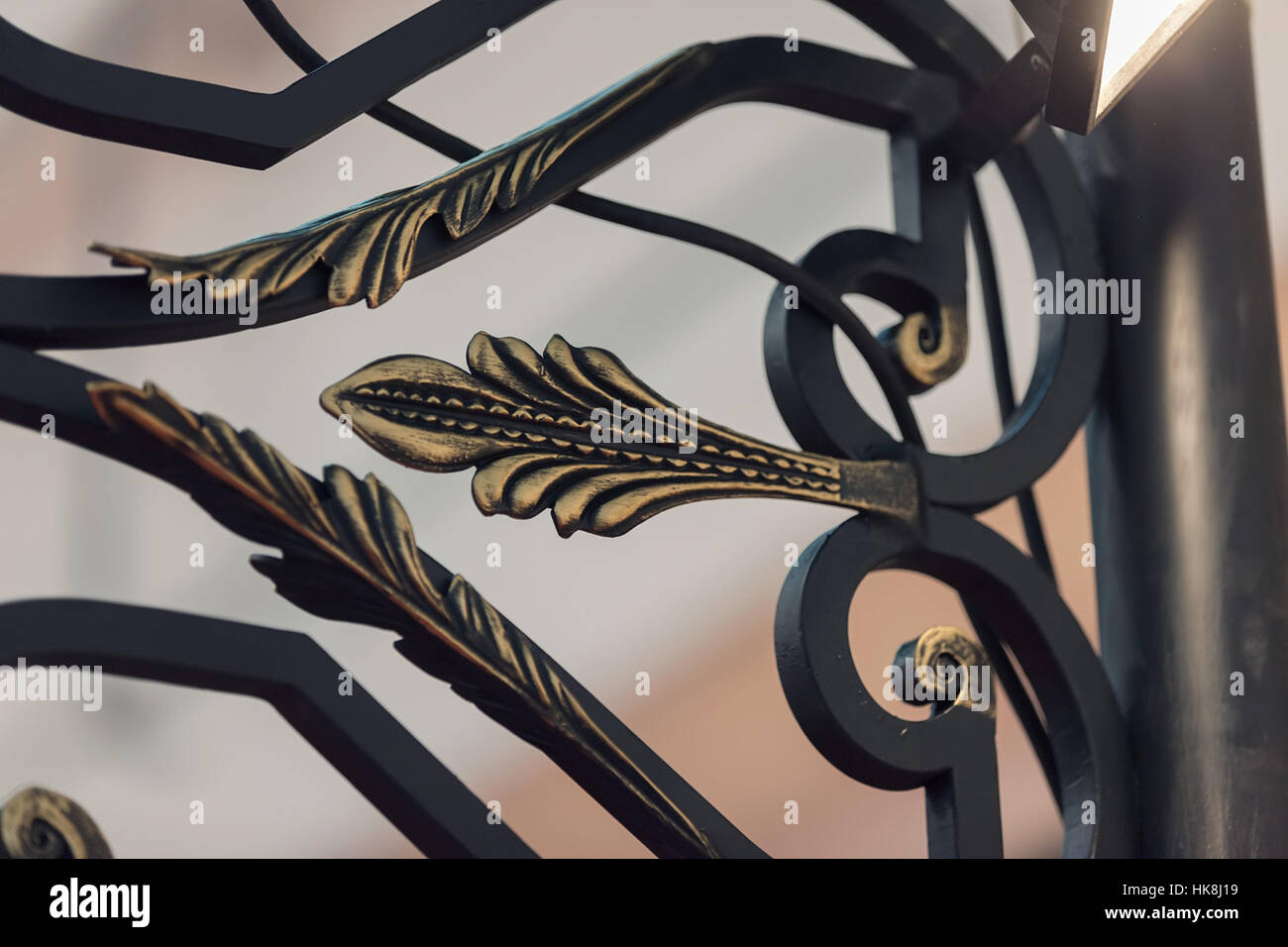 decorations made of wrought iron, note shallow depth of field Stock ...