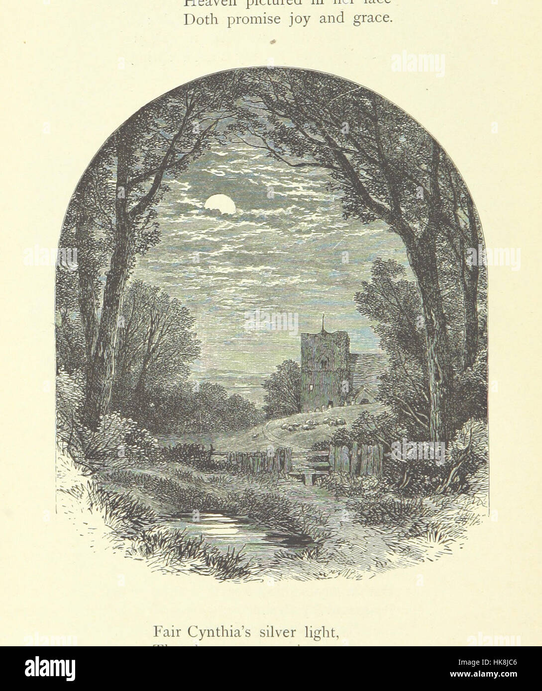 An illustration from 'Favourite English Poems and Poets,' featuring ...