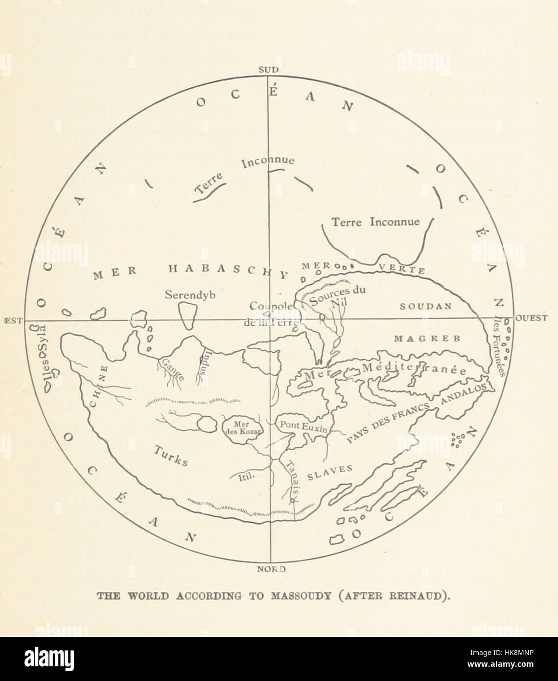 Illustration from 'The Dawn of Modern Geography', showing maps and ...