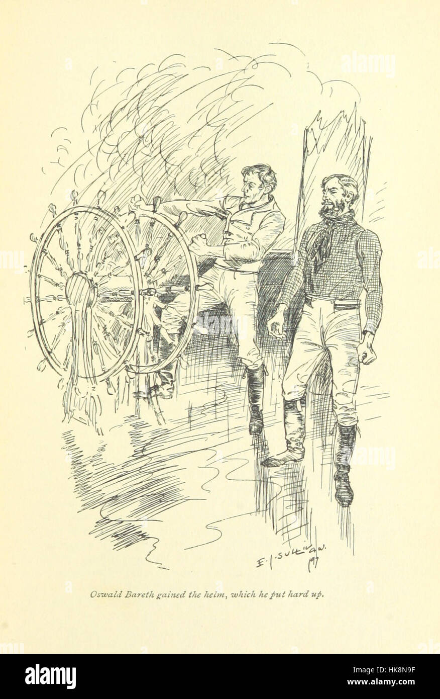 An illustration from 'The Pirate and the Three Cutters', featuring a ...