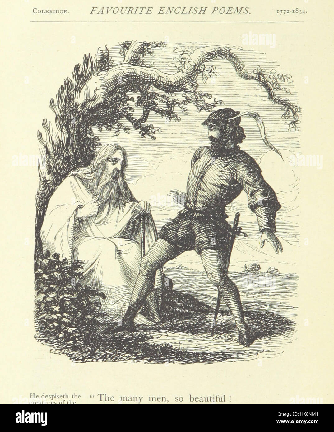 An illustration from 'Favourite English Poems and Poets', featuring ...
