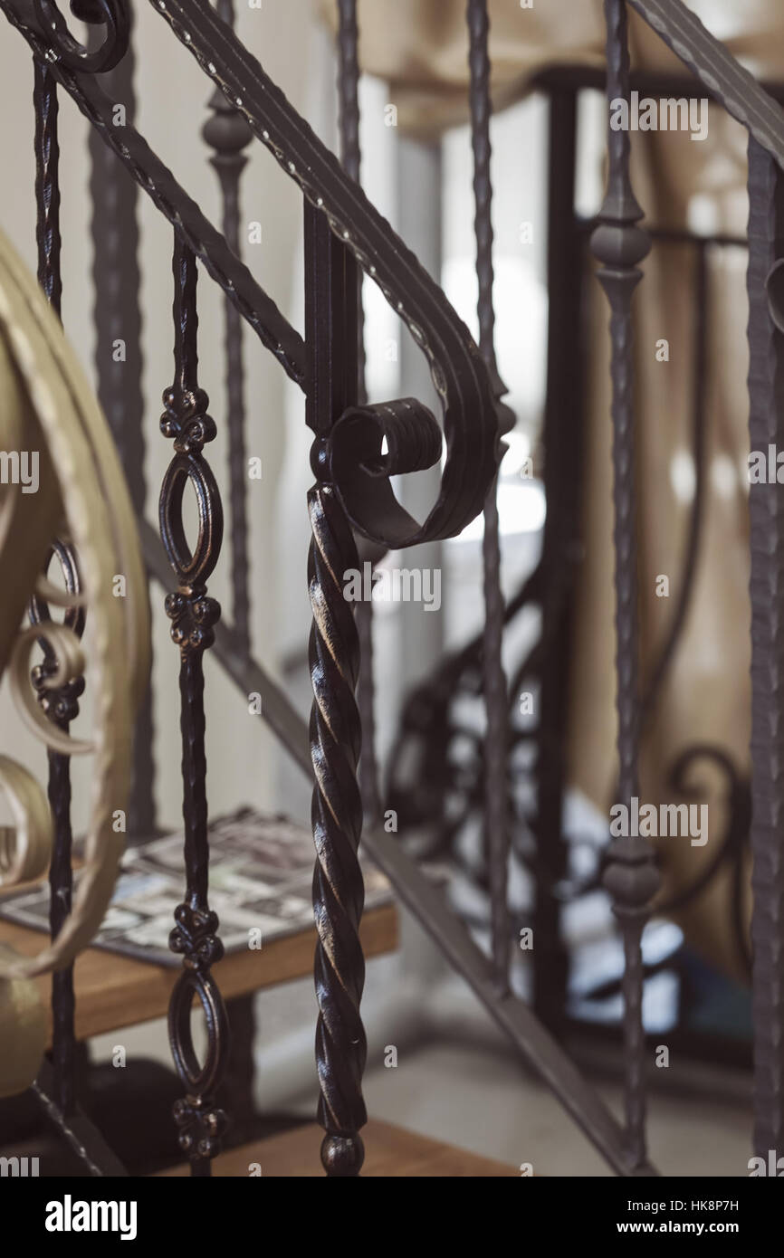 decorations made of wrought iron, note shallow depth of field Stock ...