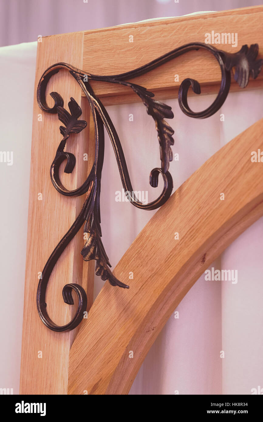 decorations made of wrought iron, note shallow depth of field Stock ...