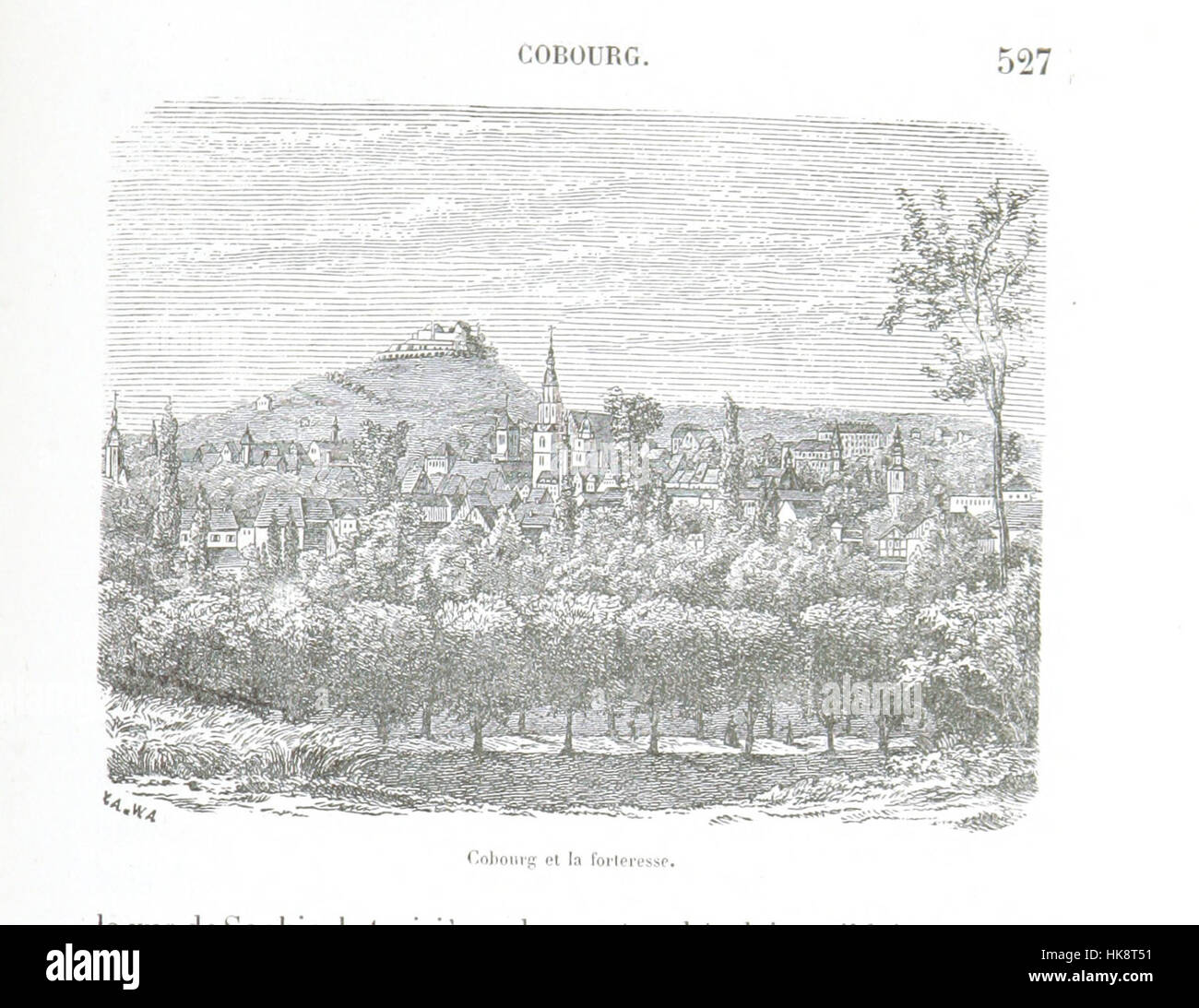 Illustration from 'Les Villes de Thuringe', depicting towns in ...