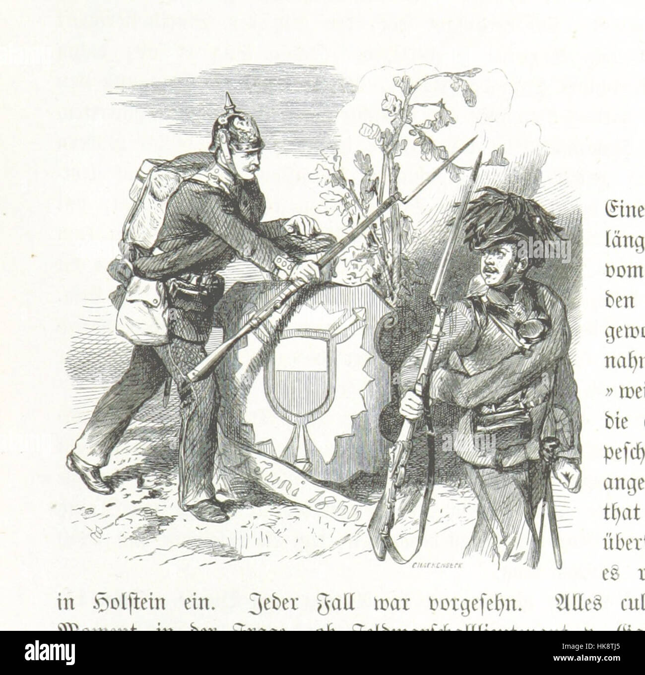 An image from 'Der deutsche Krieg von 1866', documenting the German War ...