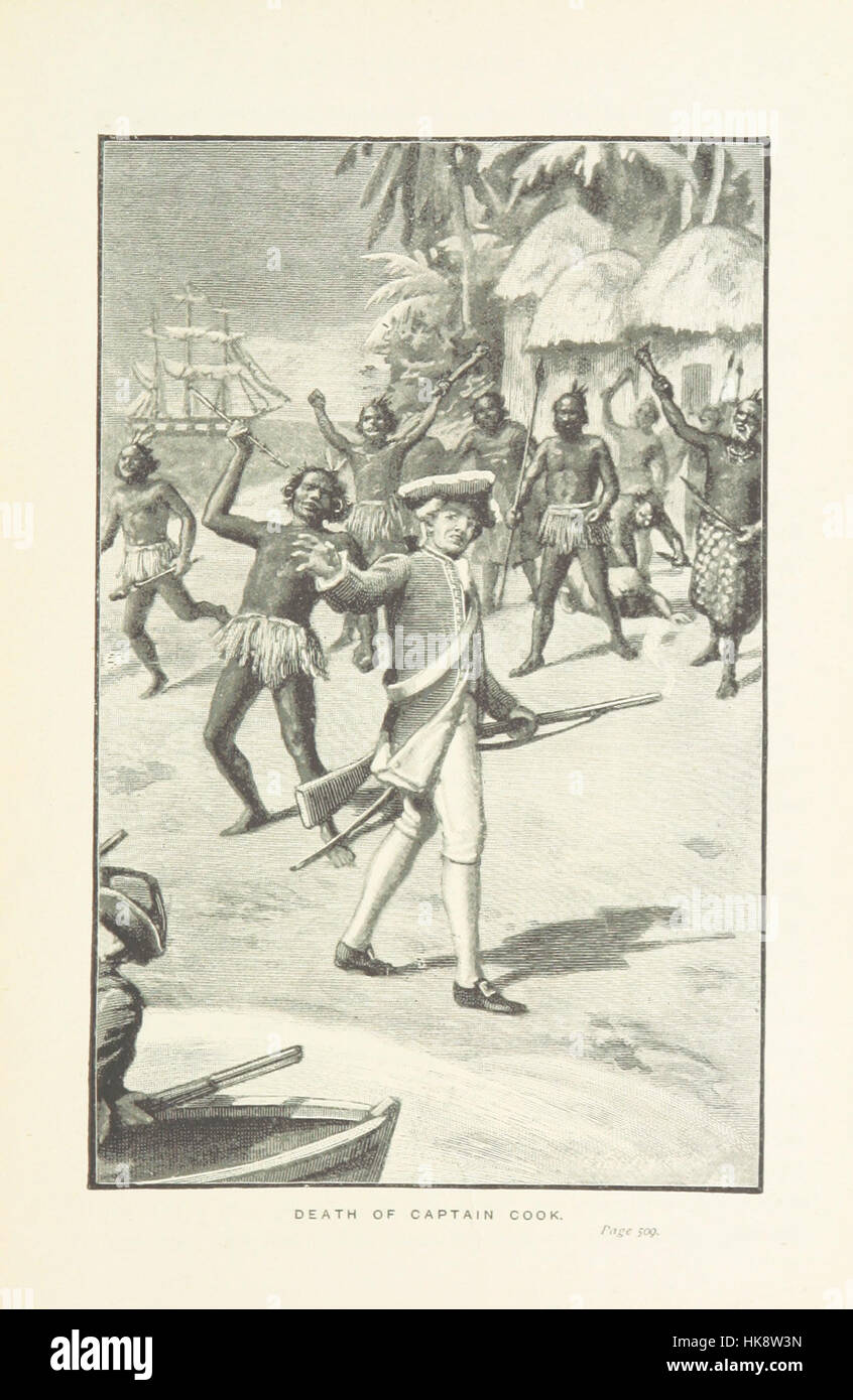 Image from 'Captain Cook's Voyages', showing the famous explorer's ...
