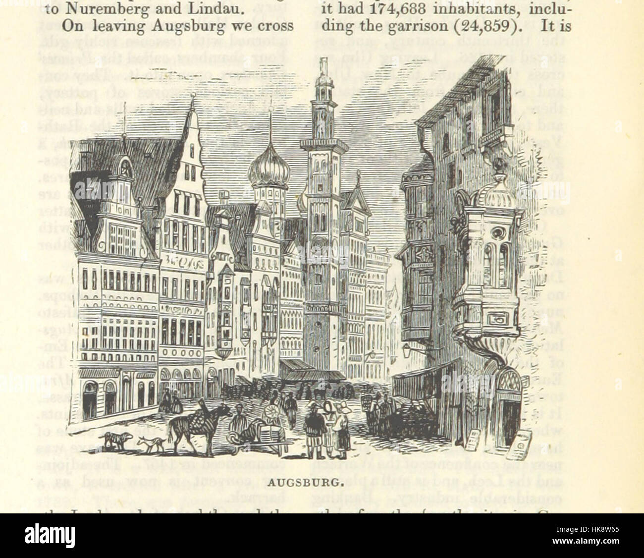Illustration from Appleton's European Guide Book, featuring a map of ...