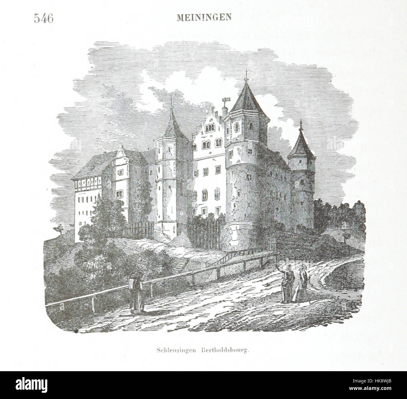 The image from 'Les Villes de Thuringe' depicts several historic cities ...