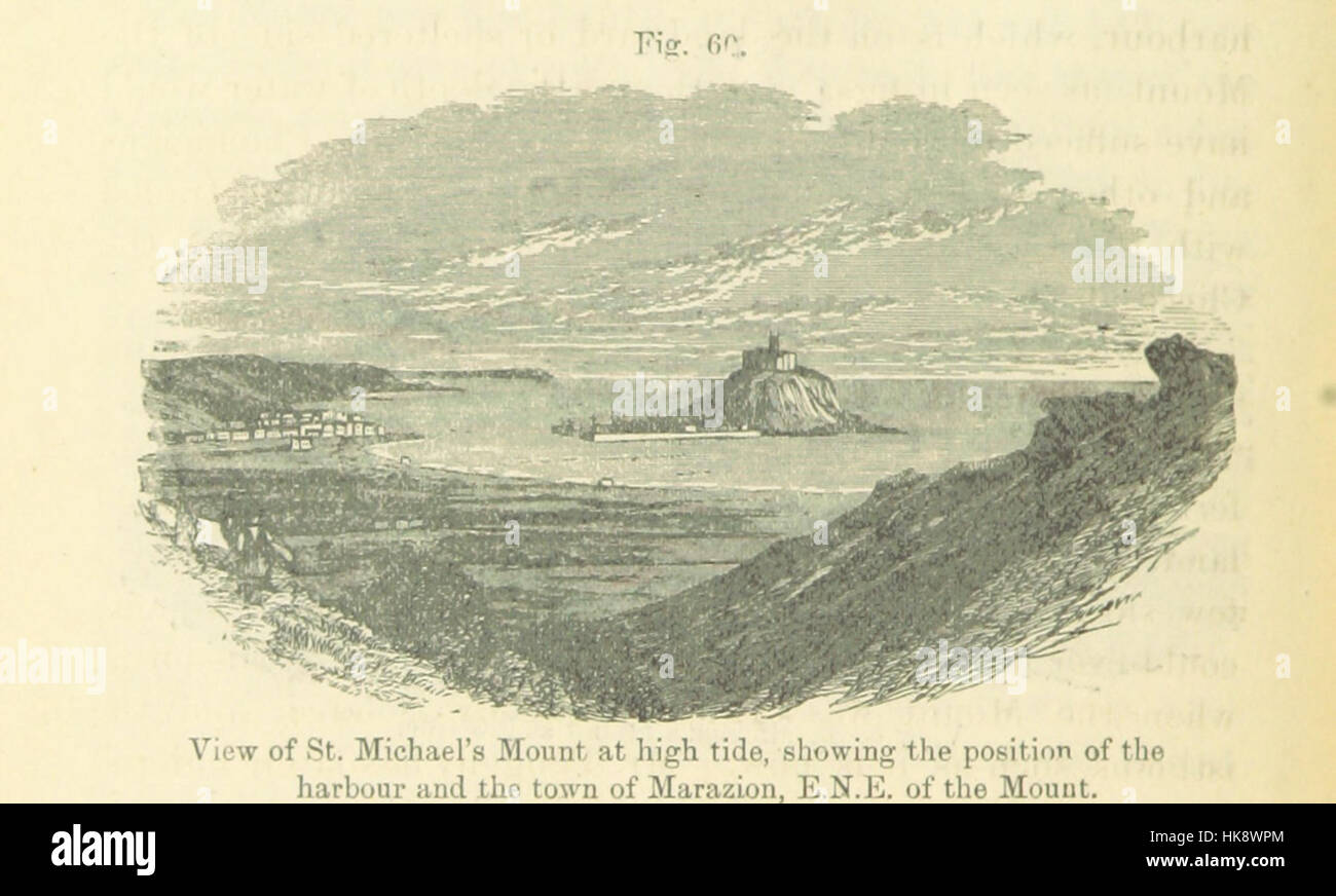 An illustration from 'Principles of Geology', depicting geological ...