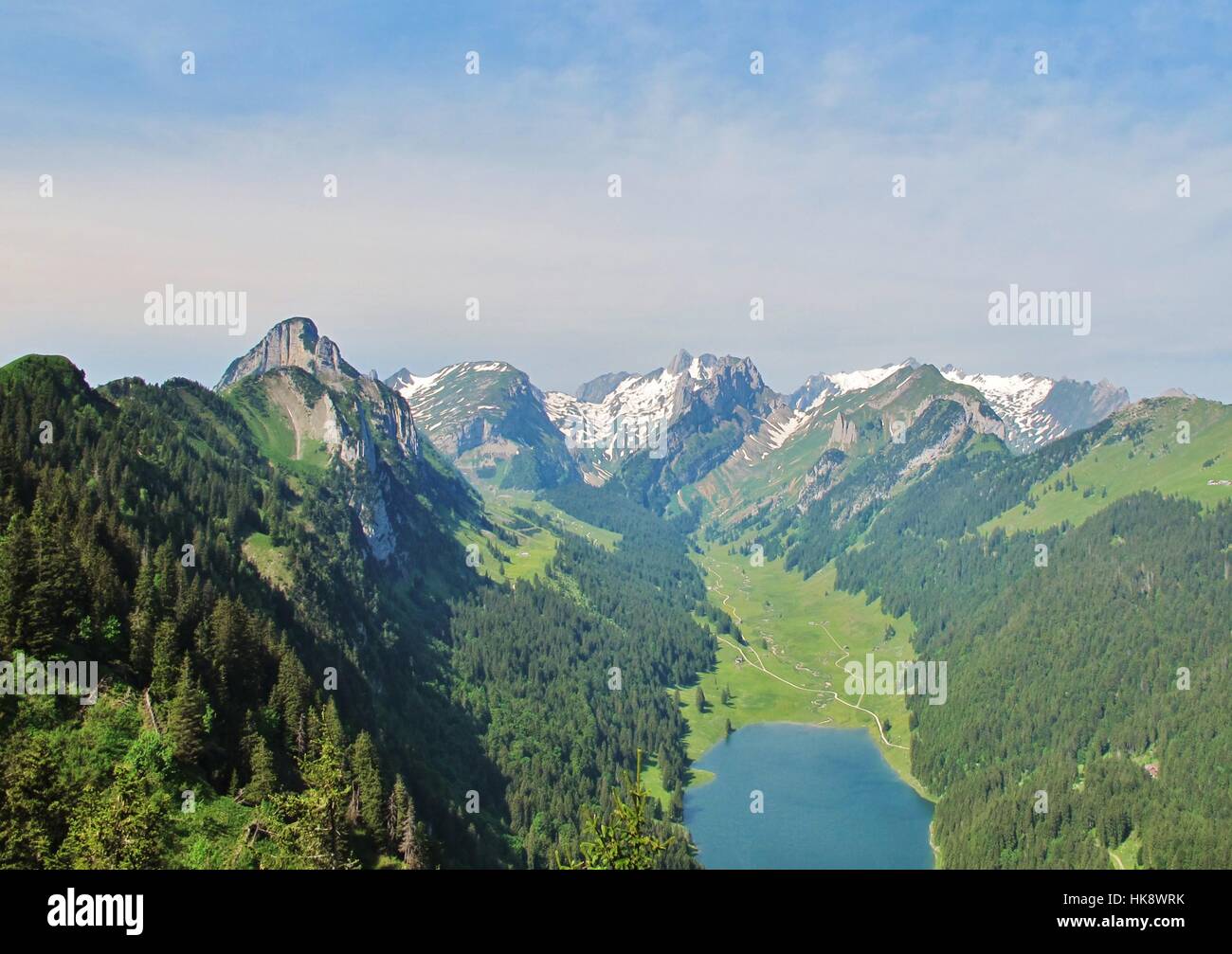 alpstein with alluvial lake Stock Photo - Alamy