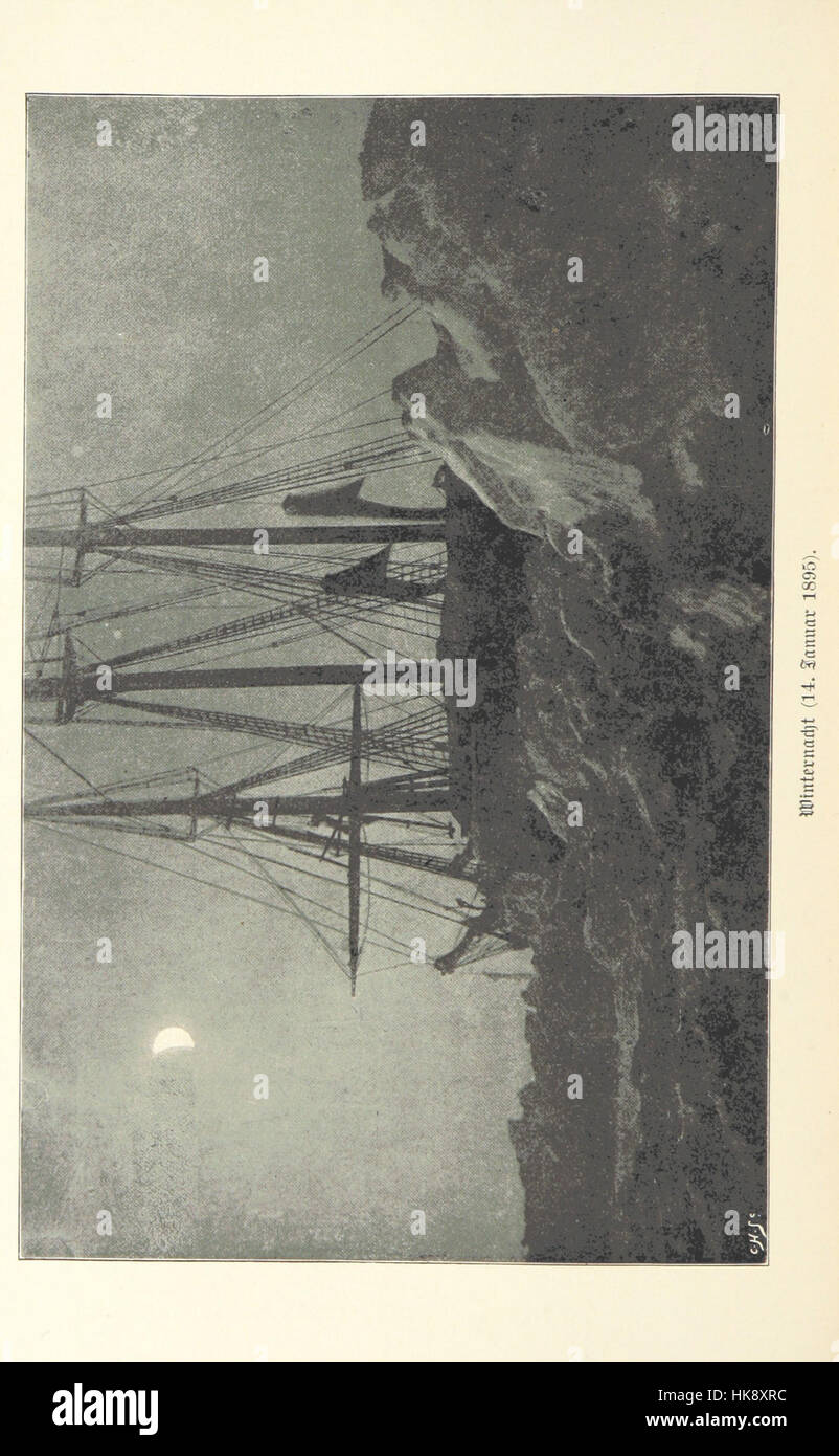 An illustration from 'In Nacht und Eis,' detailing the Norwegian polar ...